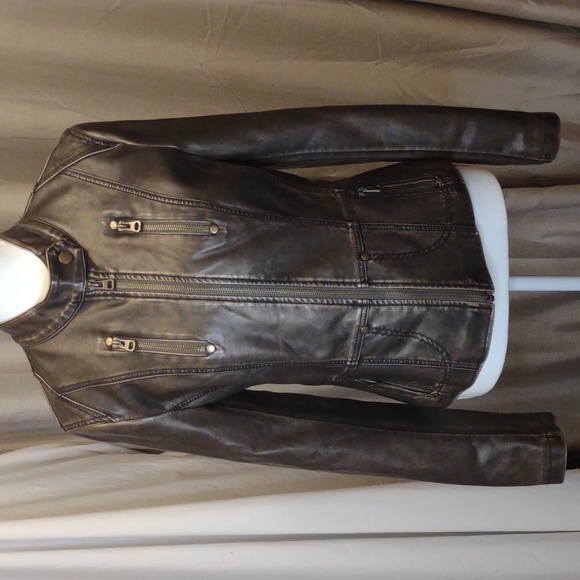 TCEC | Jackets & Coats | Tcec Vegan Leather Biker Jacket | Poshmark